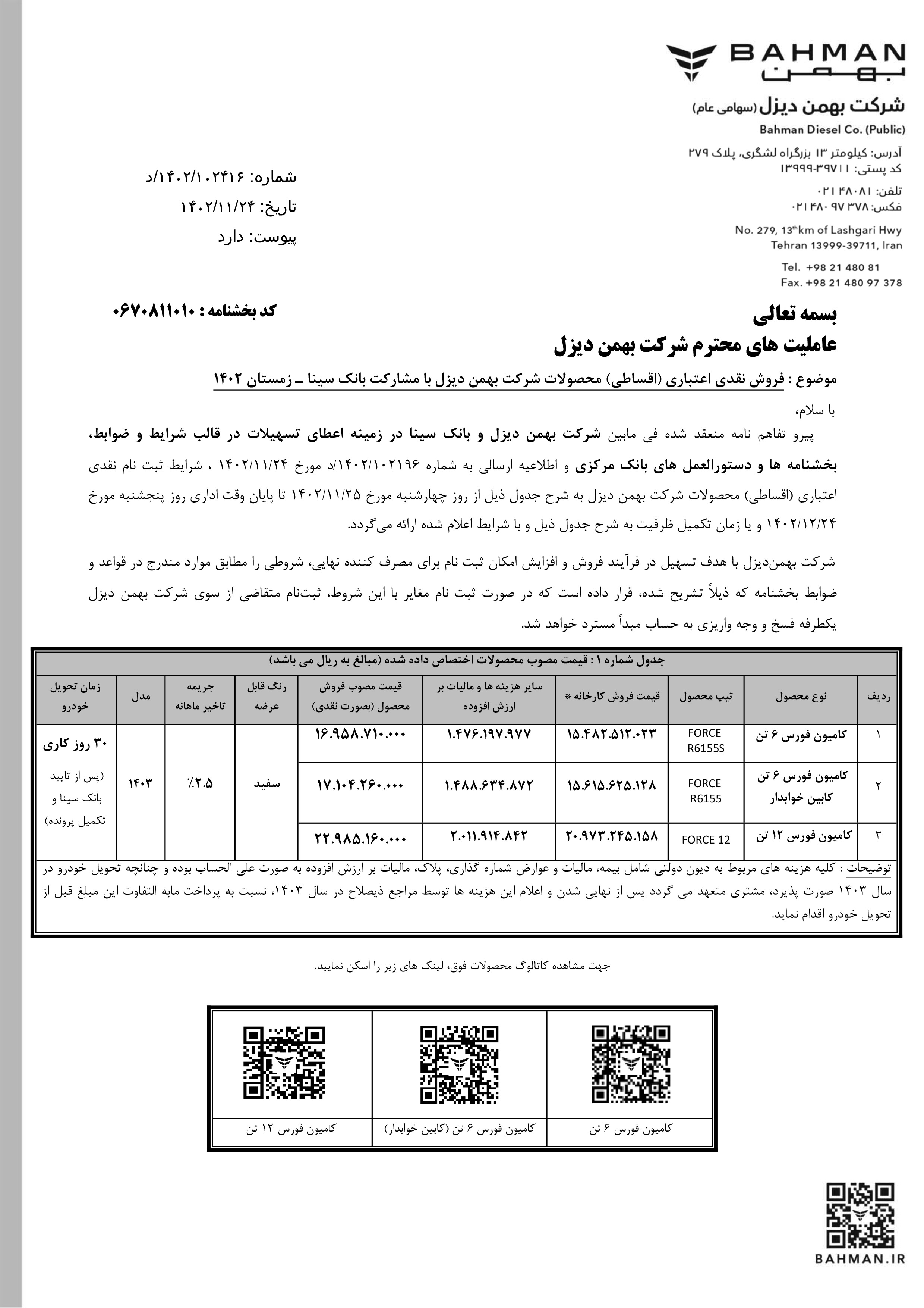 شرایط فروش کامیون فورس و ثبت نام فورس در بورس کالا (1403) | bama.ir